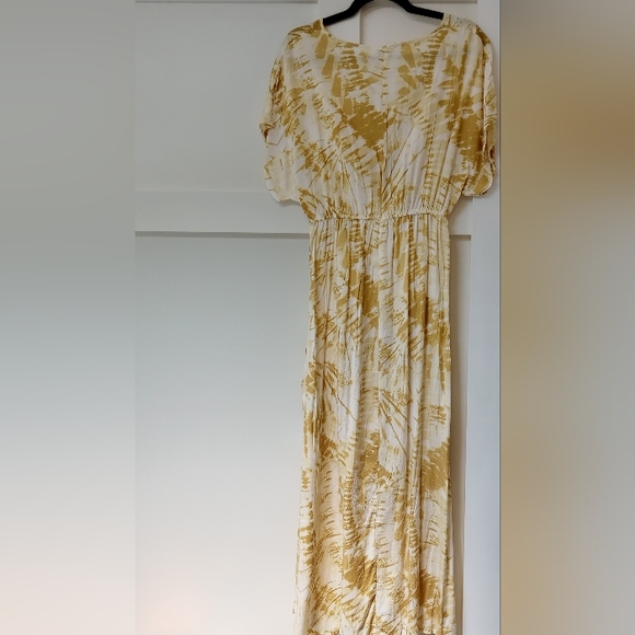 Cupshe | Dresses | Cupshe Yellow Tiedye Beach Coverup Maxi Dress | Poshmark